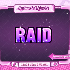 ANIMATED + STATIC EMOTE | Raid, Text Emote, Raid Emote, Animated Raid ...