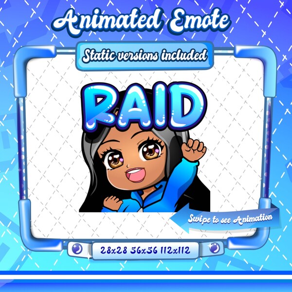 Raid Emote Chibi Girl - Etsy