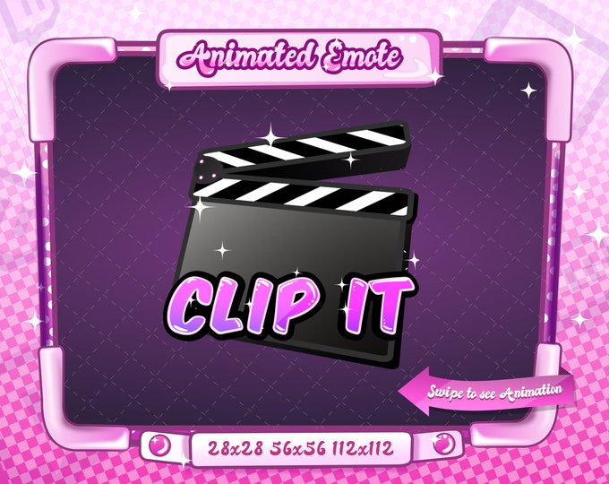 Animiertes Clip it emote | Clips Emotes | Twitch Emote | Discord Emote ...