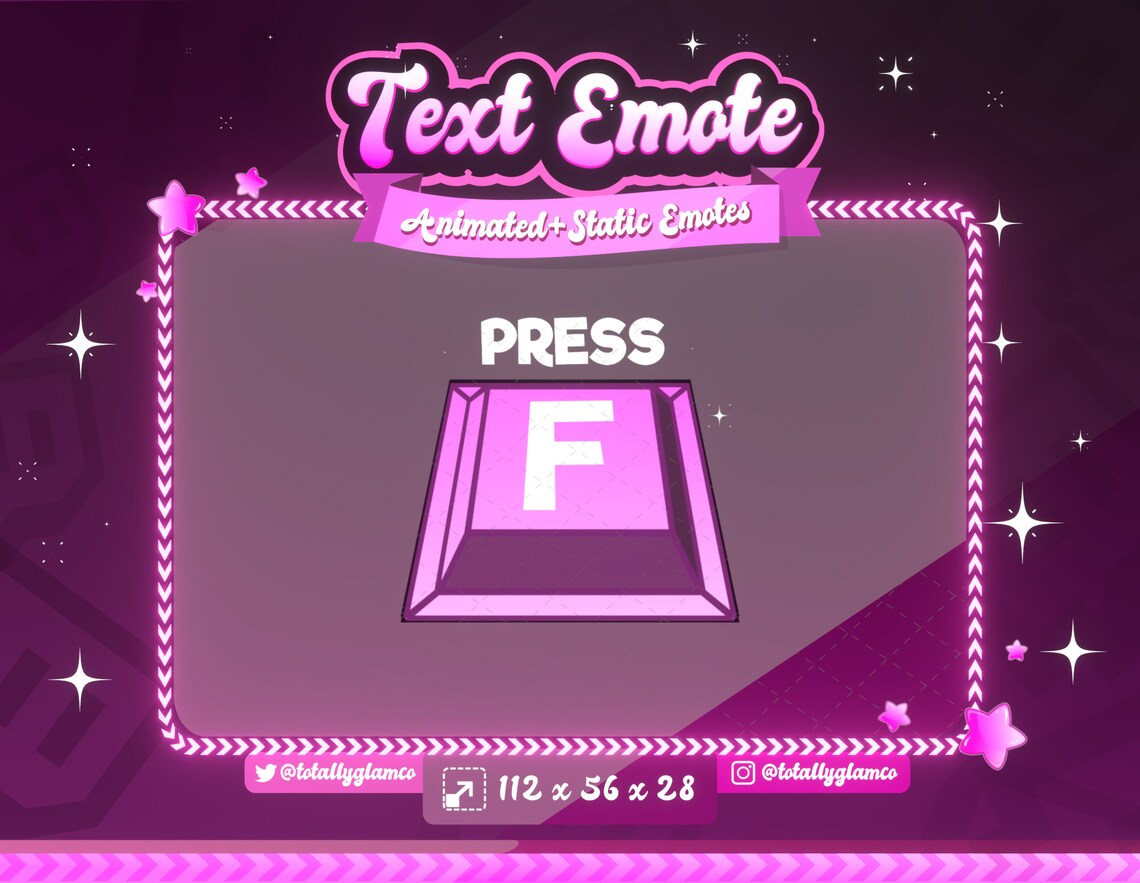 ANIMATED STATIC EMOTE Press F, Animated Press F Emote, Press F Sparkle ...