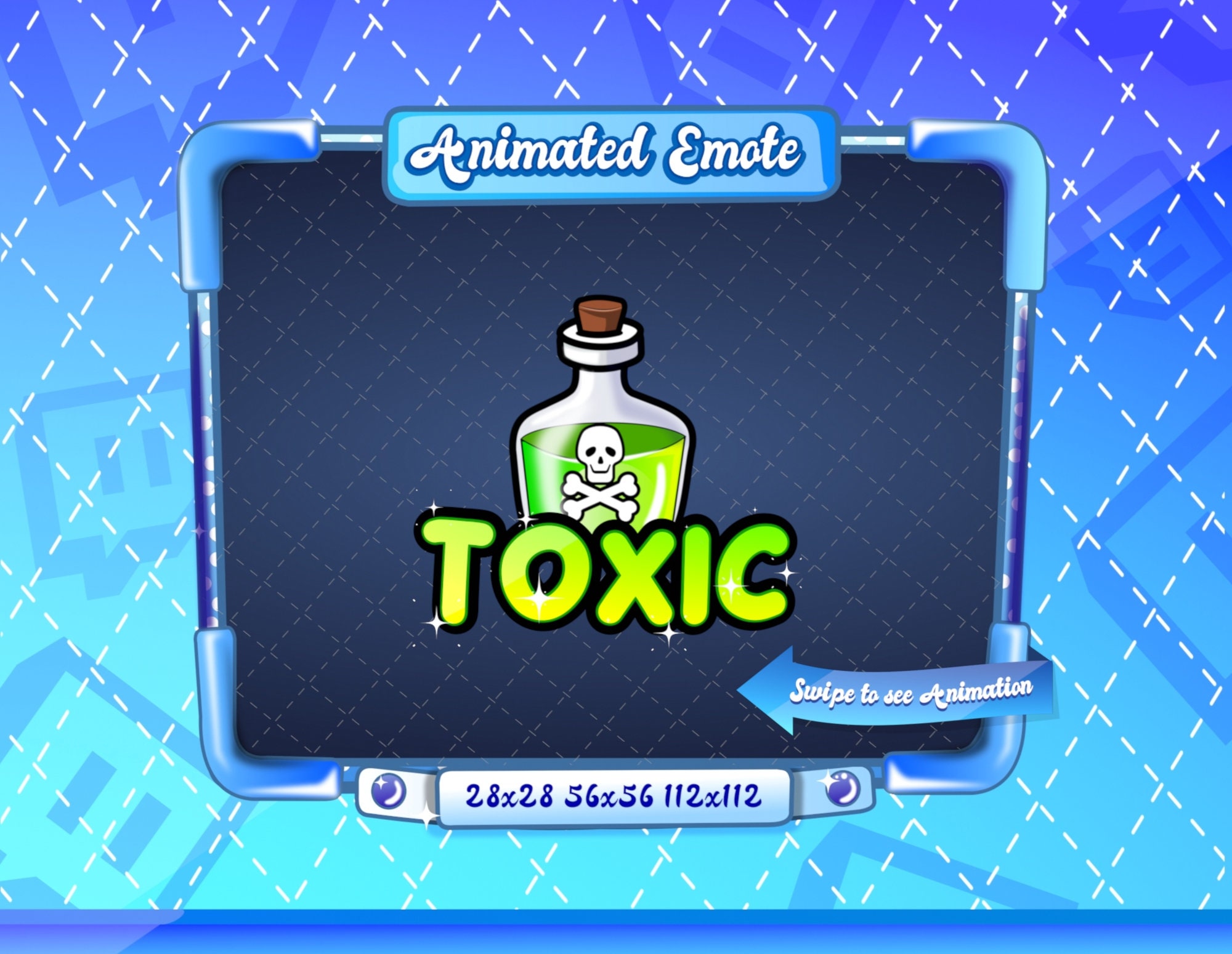 ANIMATED STATIC EMOTE Toxic, Animated Toxic Emote, Toxic Sparkle Emote ...