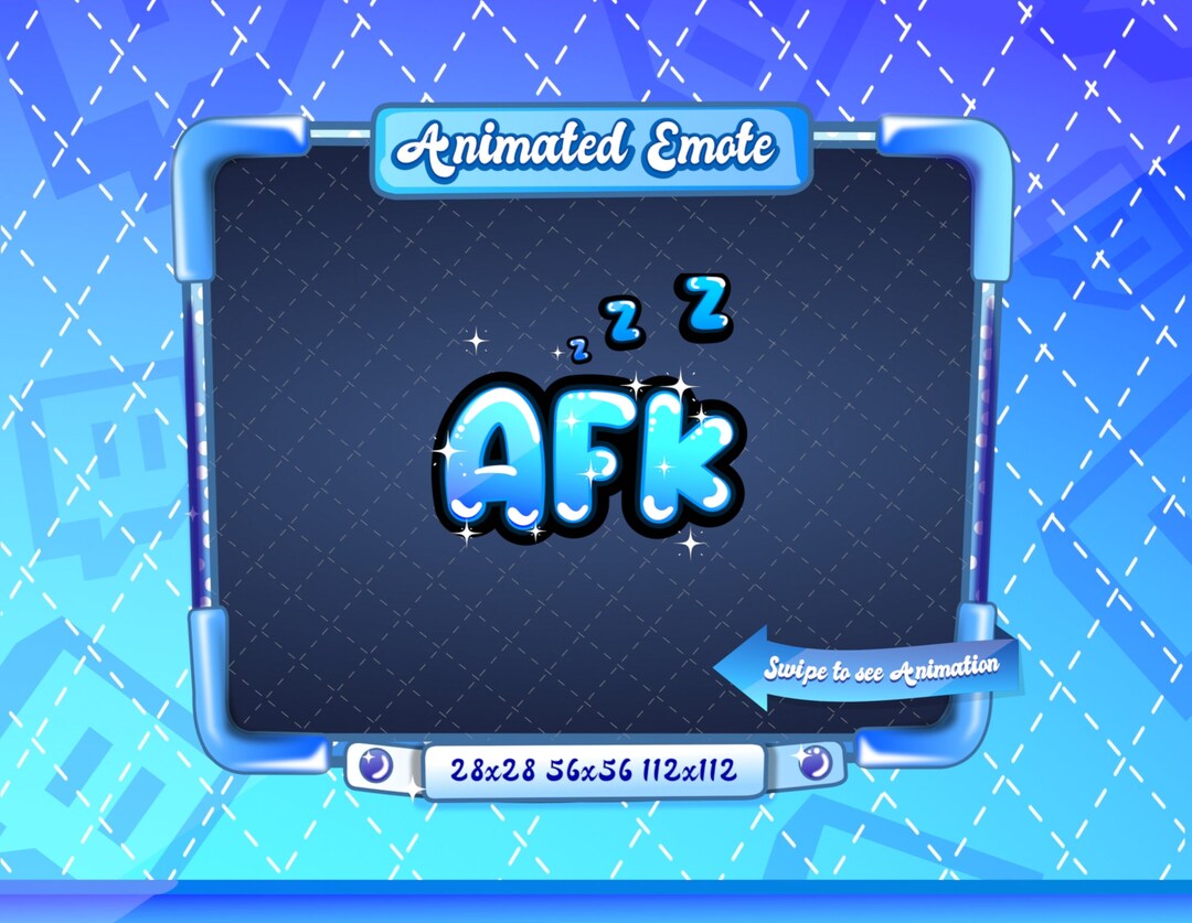 ANIMATED + STATIC EMOTE | Afk, Animated Afk Emote, Afk Sparkle Emote ...