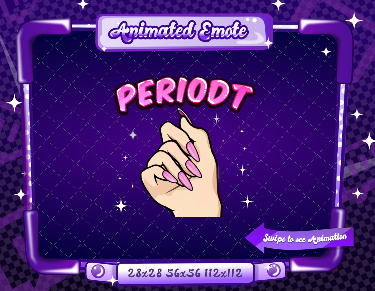 ANIMATED + STATIC EMOTE | Periodt, Animated Periodt Emote, Periodt ...