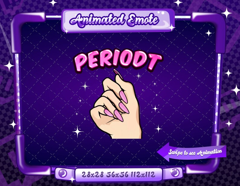 ANIMATED + STATIC EMOTE | Periodt, Animated Periodt Emote, Periodt ...