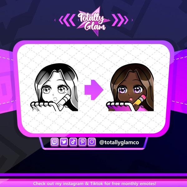 Taking Notes Twitch Emotes - Etsy