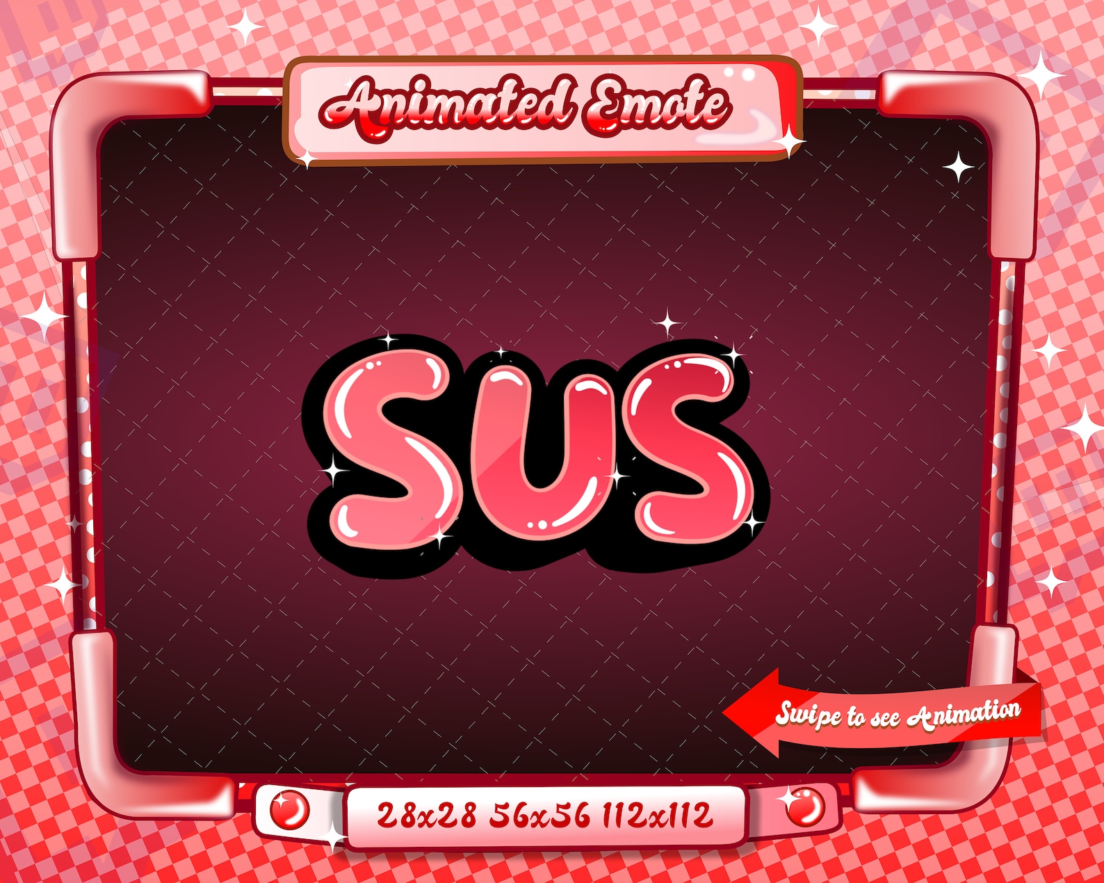 ANIMATED + STATIC EMOTE | Sus, Animated Sus Emote, Sus Sparkle Emote ...