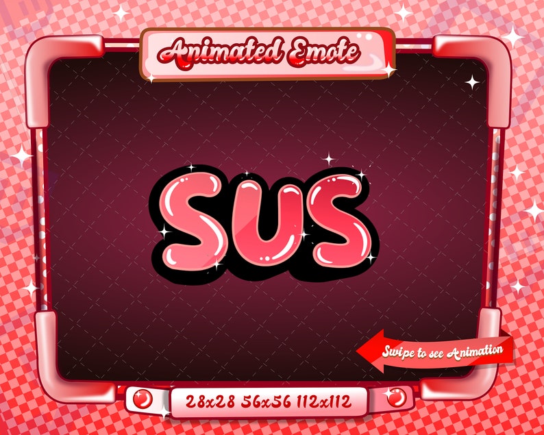 ANIMATED + STATIC EMOTE | Sus, Animated Sus Emote, Sus Sparkle Emote ...