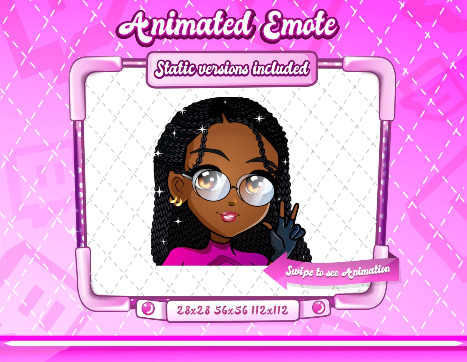 ANIMATED STATIC EMOTES Black Girl Emote, Animated Fire Guardian Emote ...