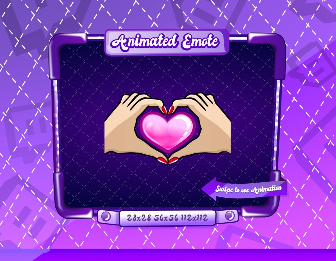 Animated + Static Heart Hands Emote: Twitch, Discord | GIF, PNG - Etsy