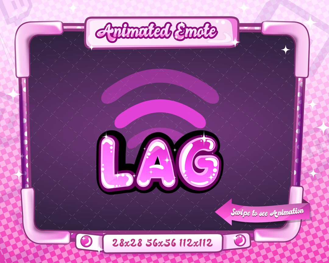 ANIMATED + STATIC EMOTE | Lag, Animated Lag Emote V2, Text Emote, Lag ...