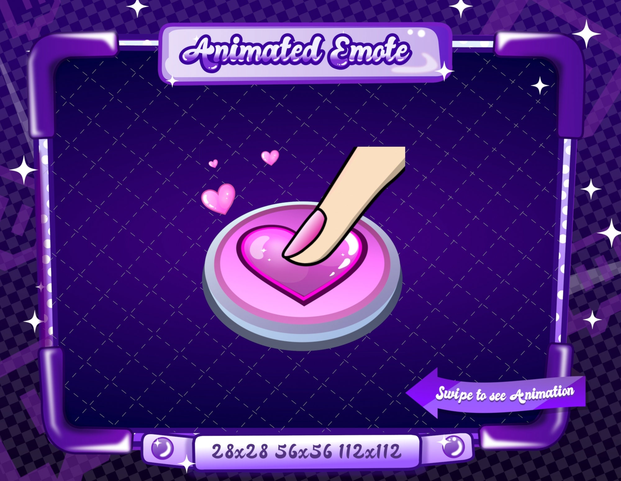 ANIMATED STATIC EMOTE Love Button, Animated Love Button Emote, Love ...