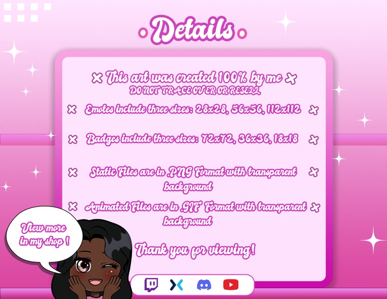 ANIMATED STATIC EMOTE Mod Love Animated Mod Love Emote - Etsy