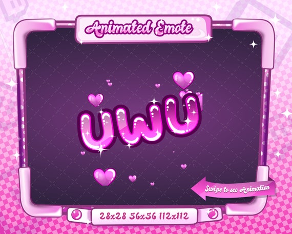 ANIMATED STATIC EMOTE Uwu Animated Uwu Emote Berry Uwu - Etsy
