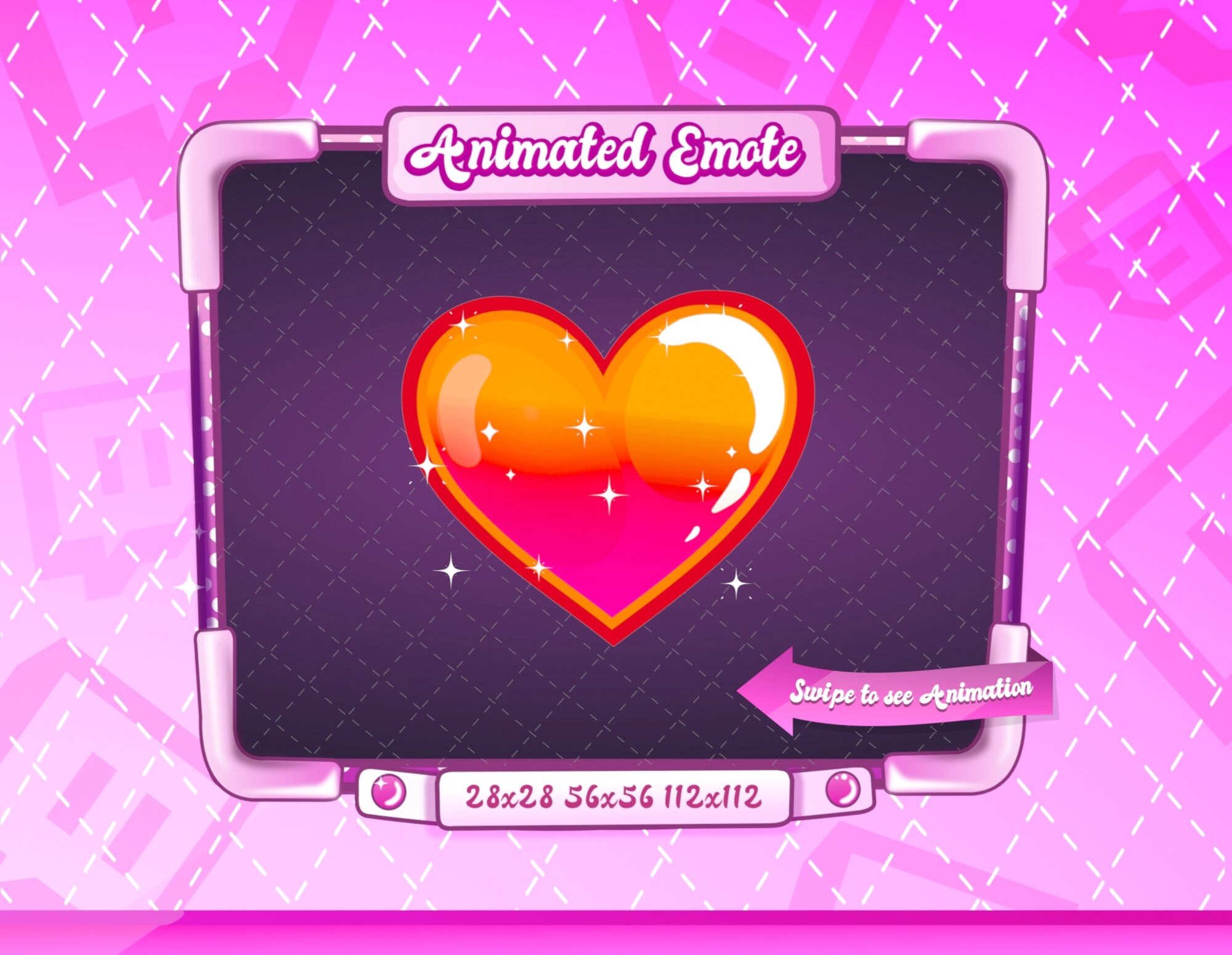ANIMATED STATIC EMOTE Color Changing Heart, Heart Emote, Love Heart ...