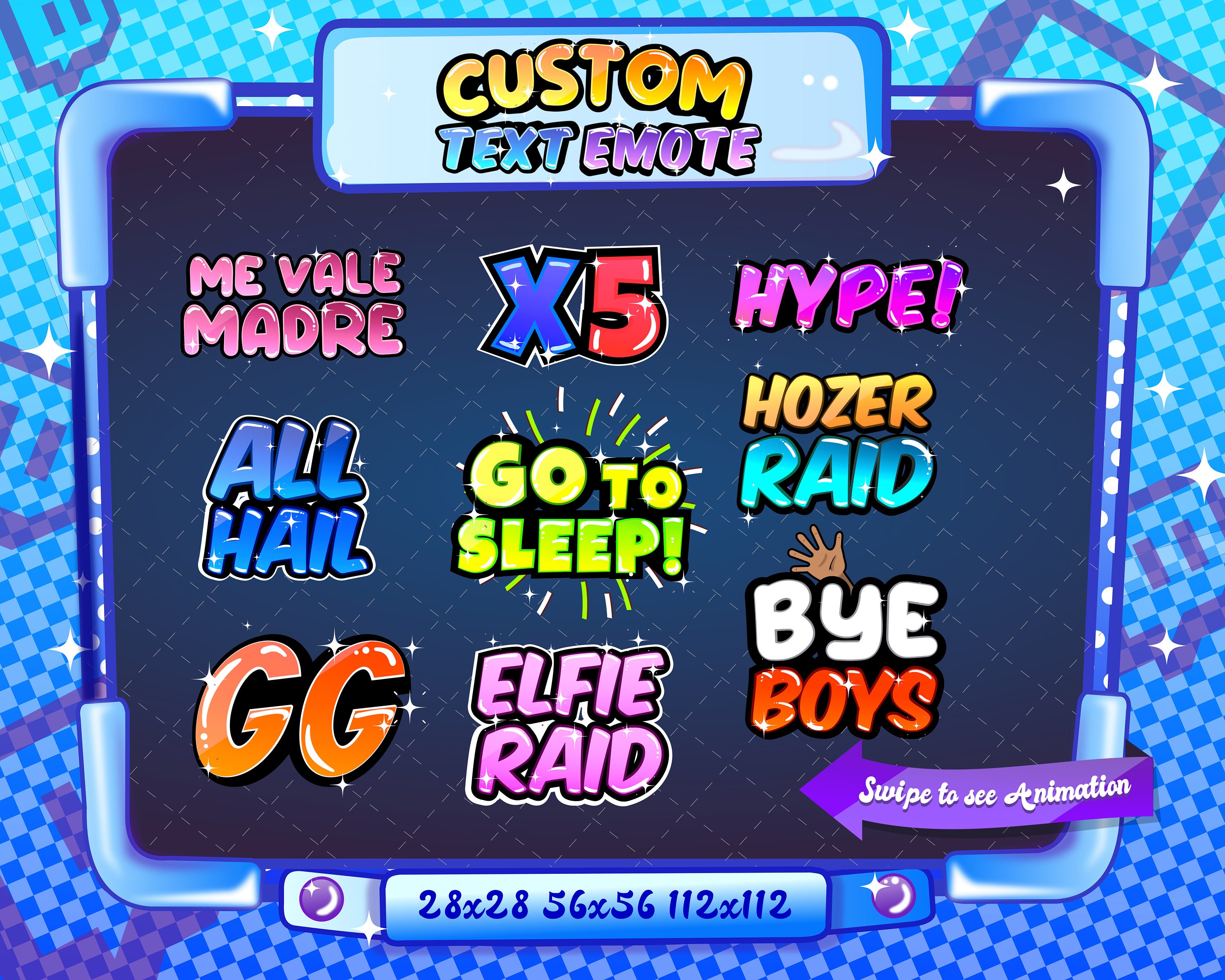 CUSTOM LISTING Custom Text Emote, Animated Text Emote, Animated Emote ...