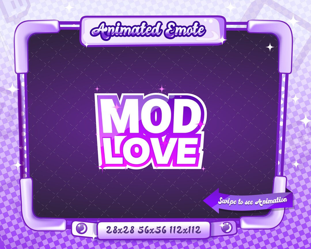 ANIMATED + STATIC EMOTE | Mod Love, Animated Mod Love Emote, Mod Love ...