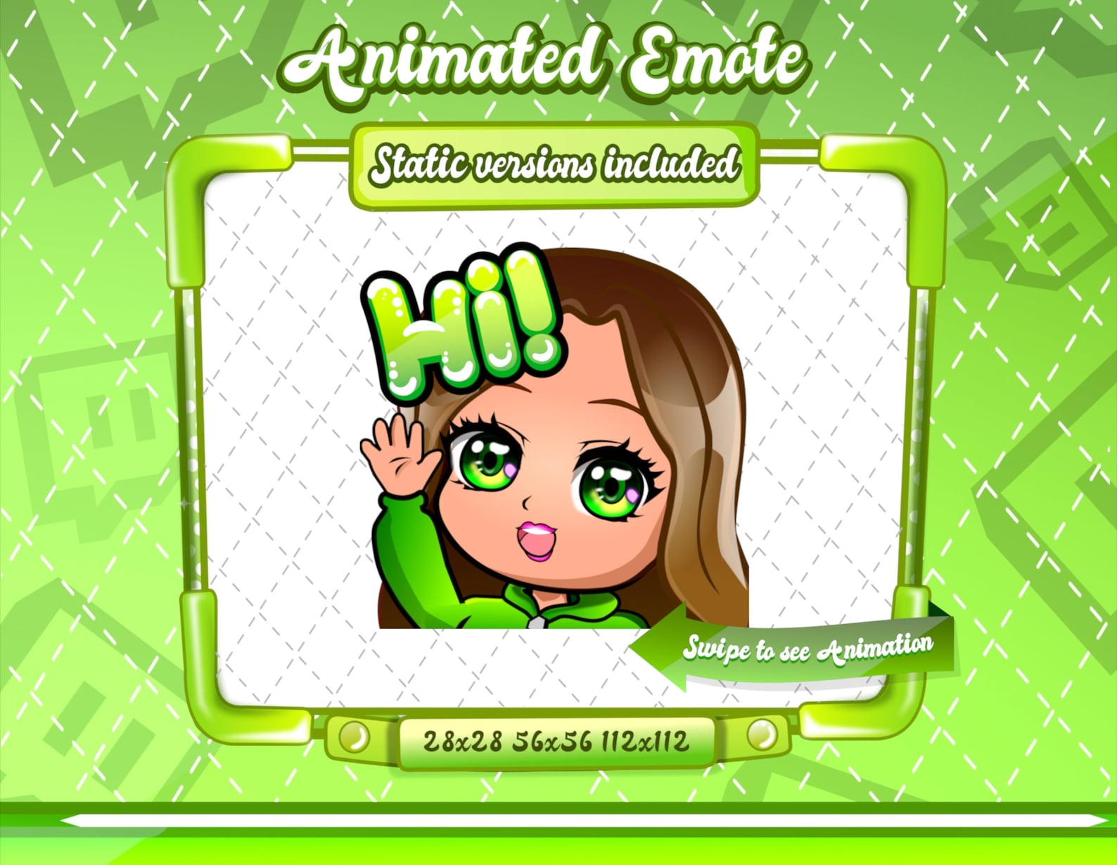 CUSTOM EMOTES 6 Animated Chibi Emotes Comission Chibi - Etsy