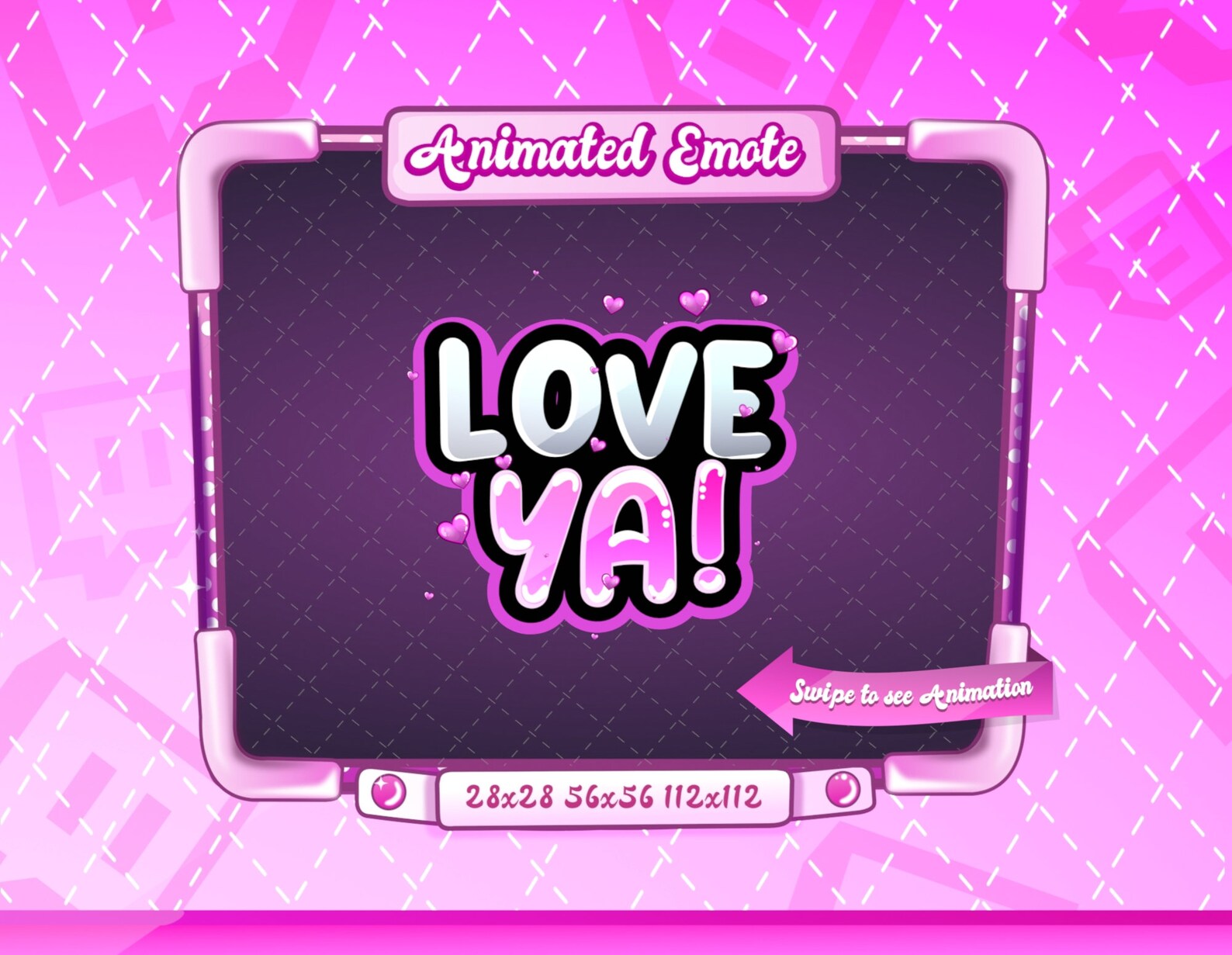 ANIMATED + STATIC EMOTE | Love Ya, Animated Love Ya Emote, Love Ya ...