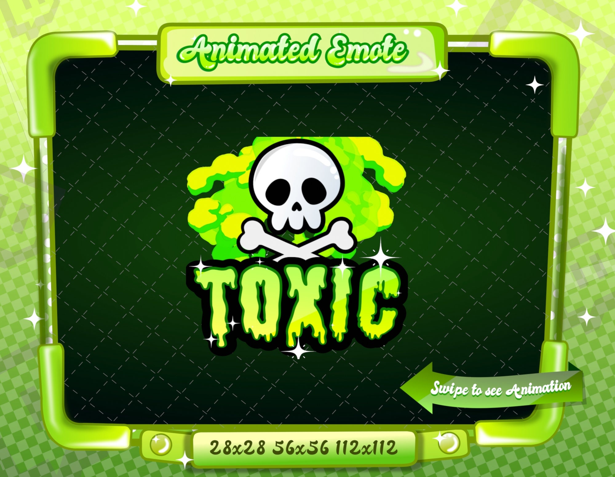 ANIMATED STATIC EMOTE Toxic, Animated Toxic Emote, Toxic Green Emote V3 ...