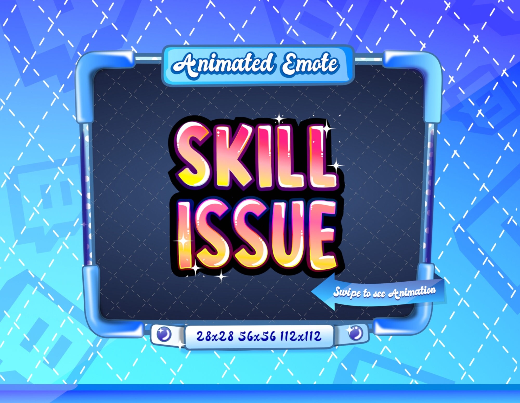 ANIMATED + STATIC EMOTE | Skill Issue, Skill Issue Emote, Animated Skill Issue Emote, Skill ...