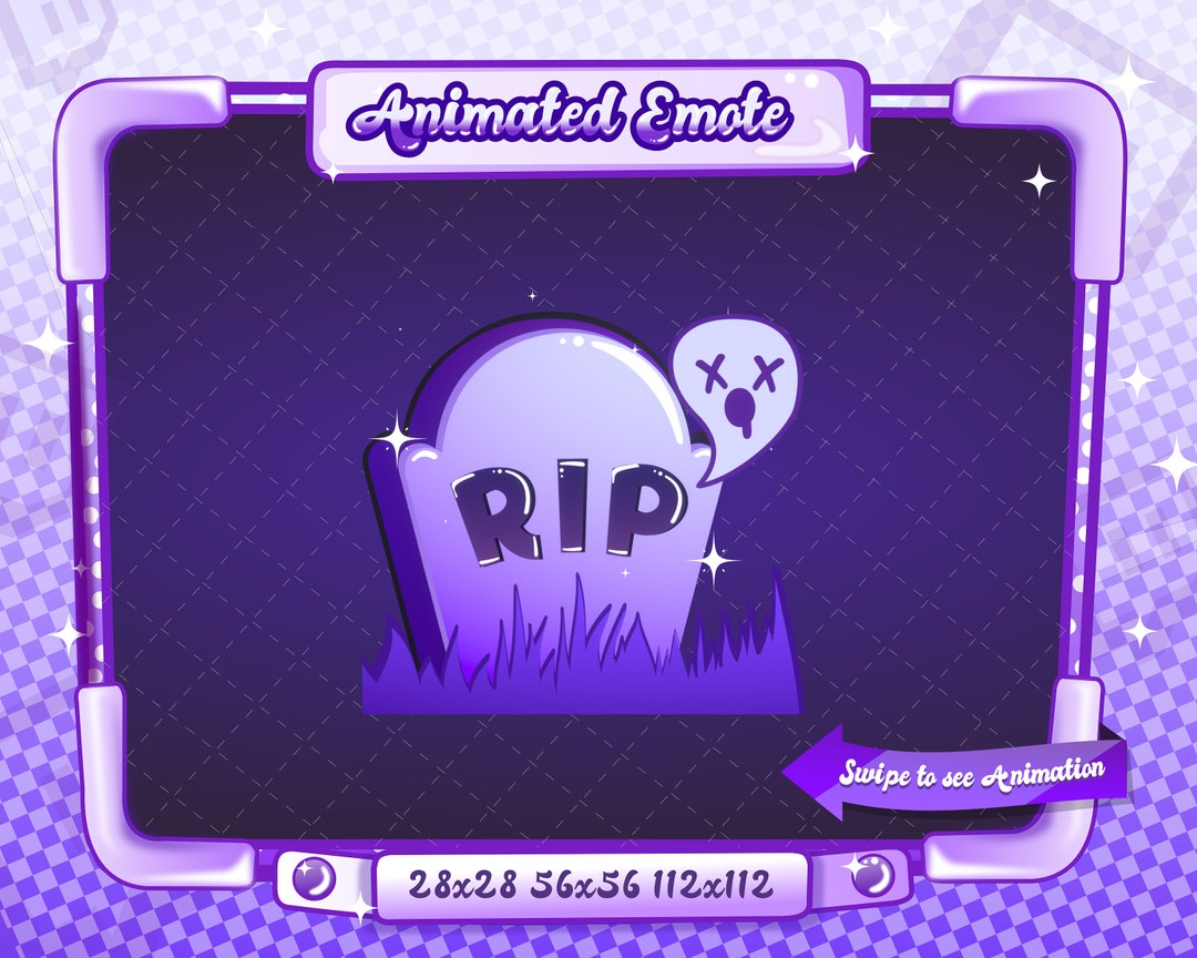 ANIMATED STATIC EMOTE Rip Animated Rip Emote Rip Sparkle - Etsy