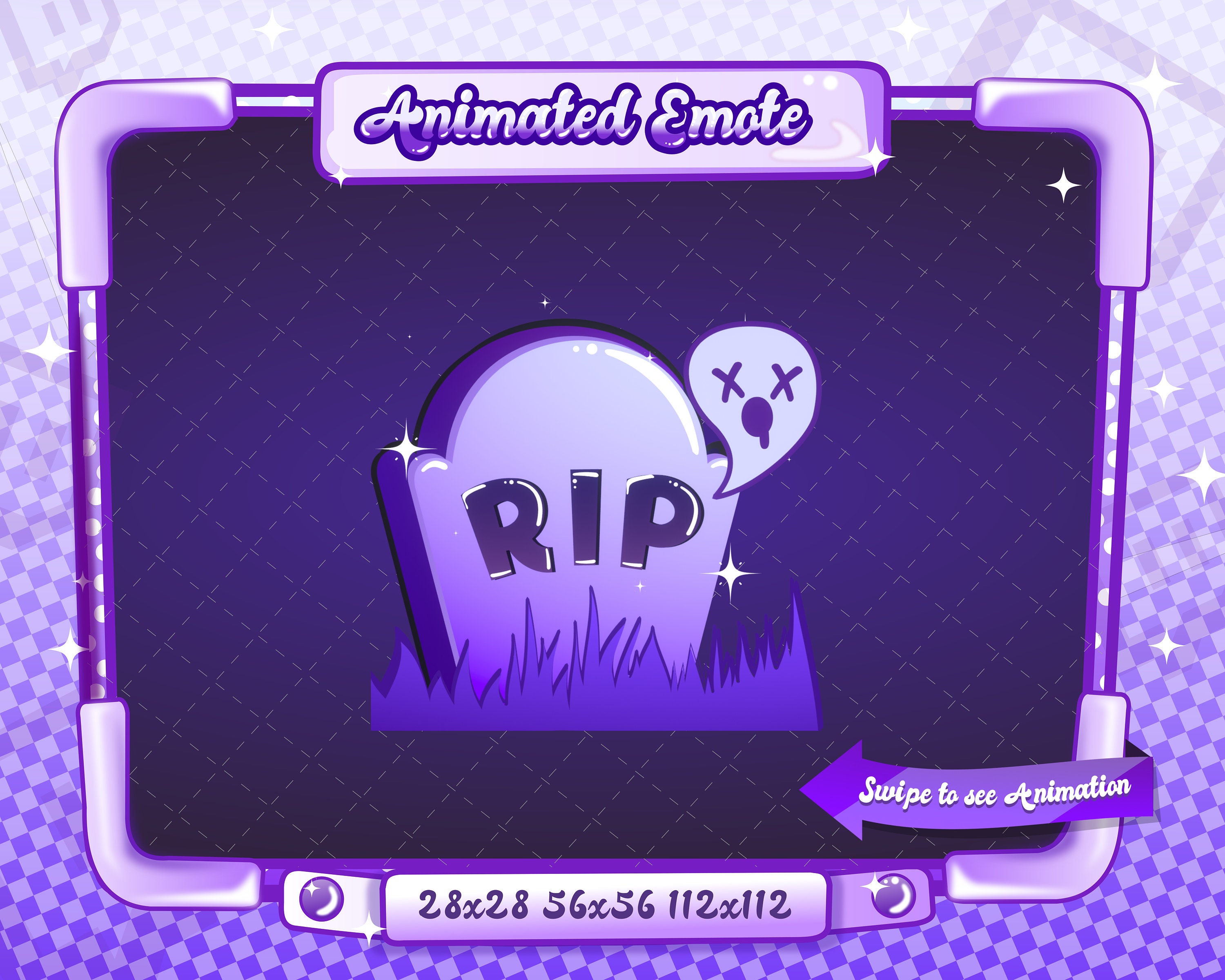 ANIMATED STATIC EMOTE Rip Animated Rip Emote Rip Sparkle - Etsy