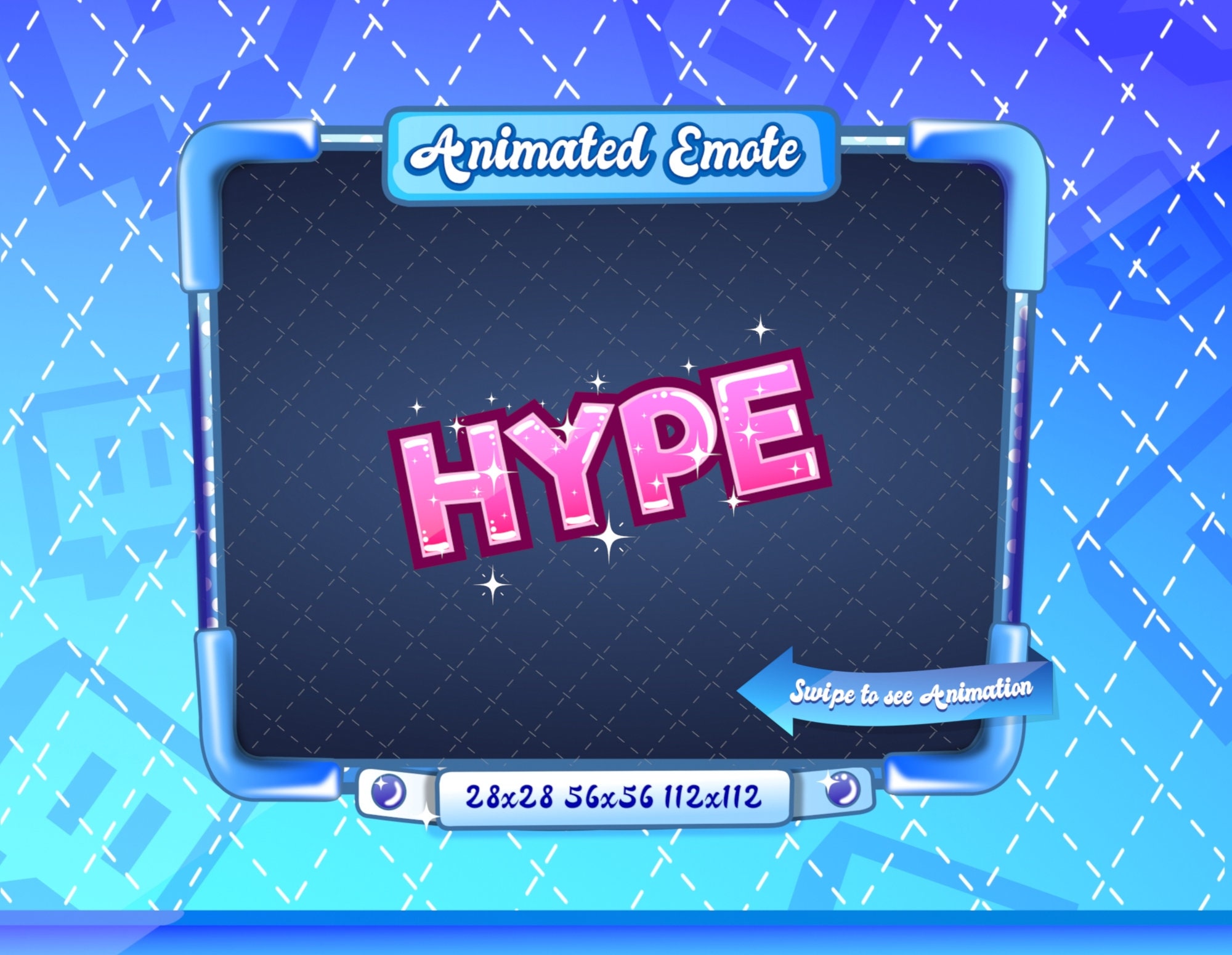 ANIMATED STATIC EMOTE Hype Emote, Animated Hype Emote, Pink Hype Emote ...