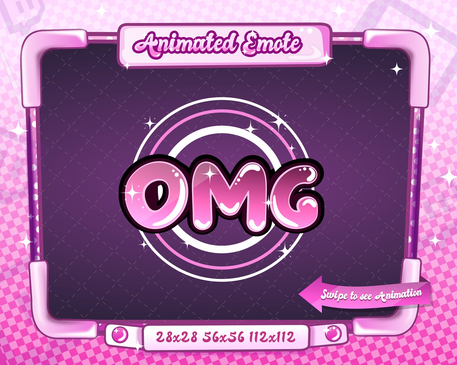 ANIMATED STATIC EMOTE Omg, Animated Omg Emote, Omg Sparkle Emote, Omg ...