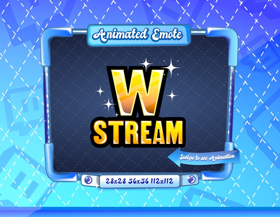 ANIMATED + STATIC EMOTE | W Stream, Animated W Stream Emote, W Stream ...