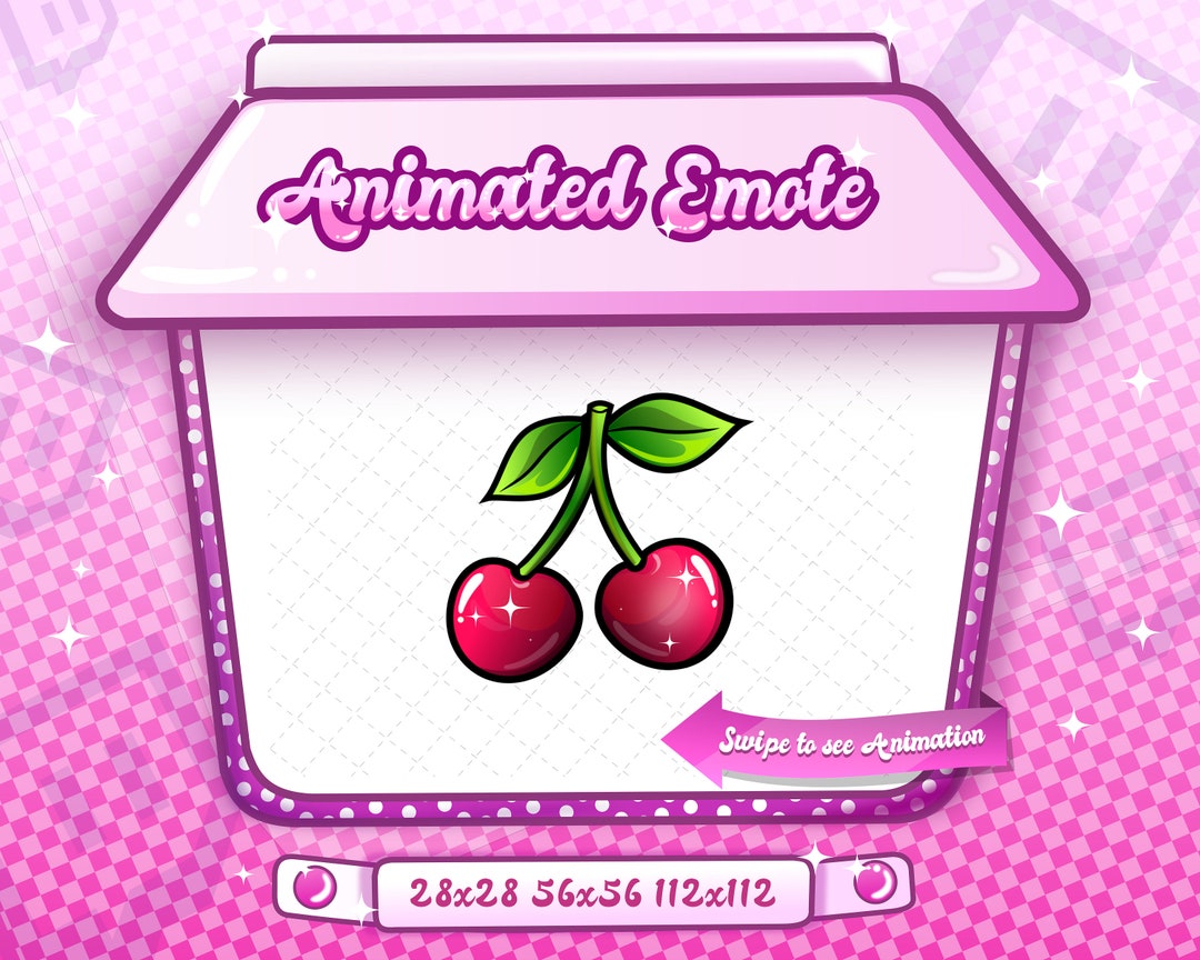 Animated + Static Cherries Emote | Twitch and Discord - Etsy