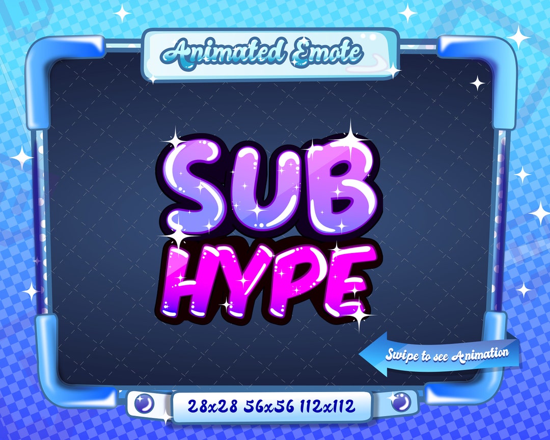 Animated Sub Hype Emote: Twitch & Discord Streamers (digital Download ...