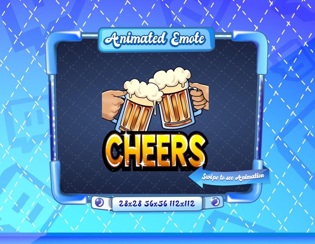 ANIMATED + STATIC EMOTE | Cheers, Animated Cheers Emote, Cheers Sparkle ...