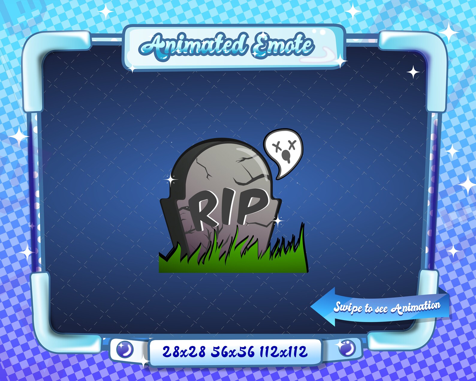 ANIMATED STATIC EMOTE Rip, Animated Rip Emote, Rip Sparkle Emote ...