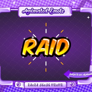 ANIMATED STATIC EMOTE Raid Animated Raid Emote Raid - Etsy
