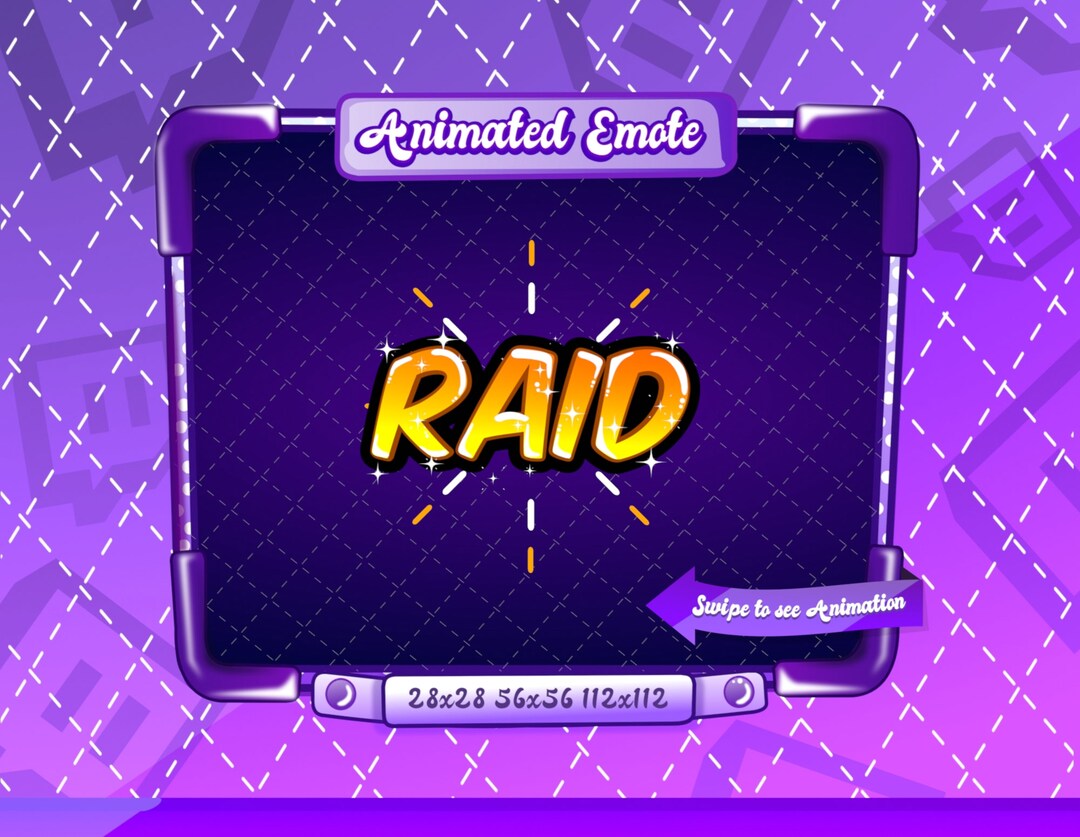 ANIMATED + STATIC EMOTE | Raid, Animated Raid Emote, Raid Sparkle Emote ...