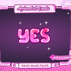 ANIMATED + STATIC EMOTE | Yes, Animated Yes Emote, Yes Sparkle Emote ...