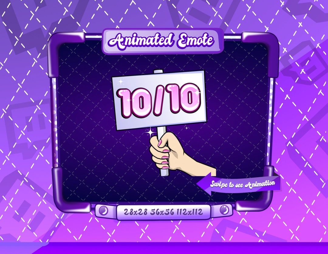 ANIMATED + STATIC EMOTE | 10/10, 1010 Emote, Animated 10/10 Emote ...