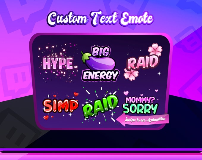 Custom Animated Emotes, Emojis, Sub Emotes for Your Twitch, Youtube ...