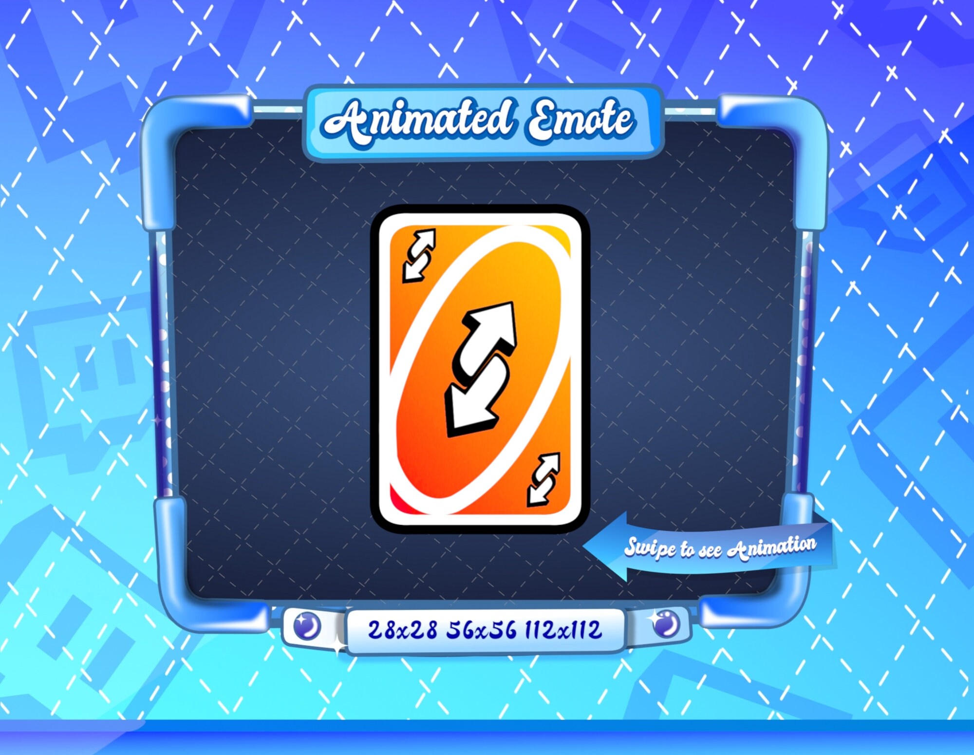 ANIMATED STATIC EMOTE Uno Reverse, Animated Uno Reverse Emote, No U ...