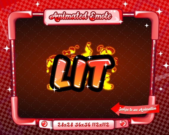 ANIMATED STATIC EMOTE Lit Animated Lit Emote Lit Fire - Etsy