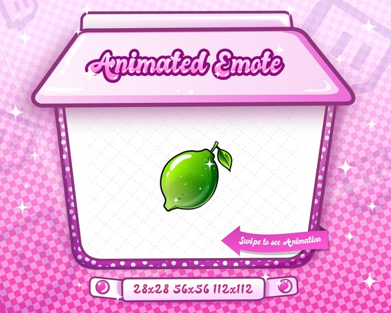 ANIMATED EMOTE Lime Emote Animated Lime Emote Lime Sparkle - Etsy