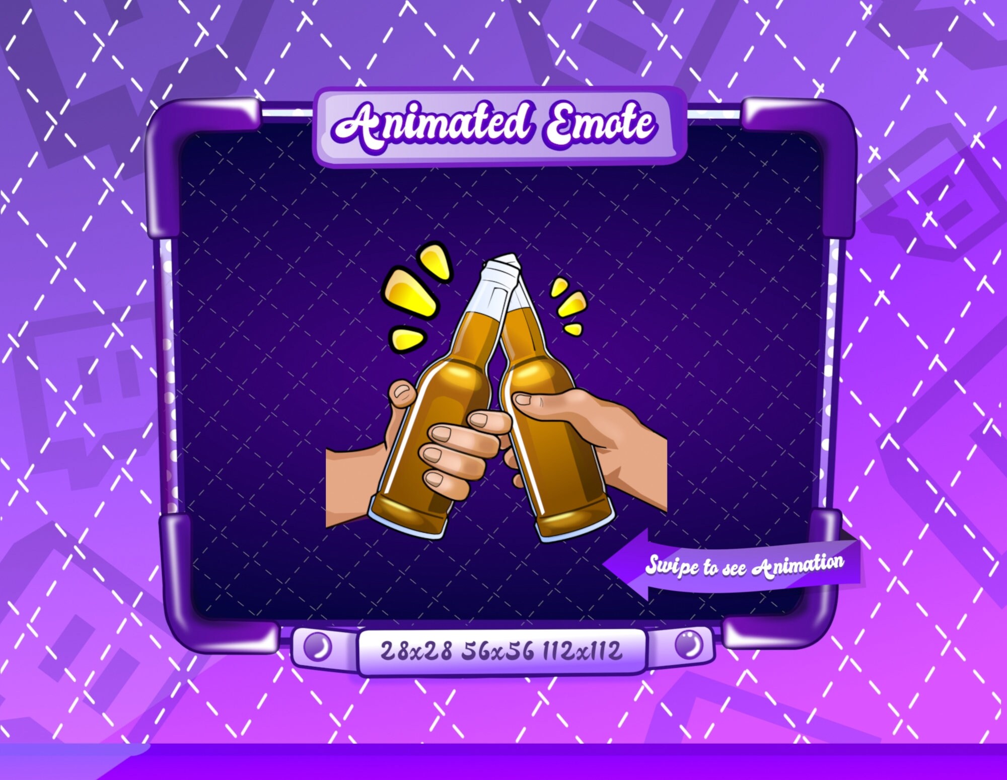 ANIMATED STATIC EMOTE Cheers, Animated Cheers Emote, Cheers V3 Emote ...