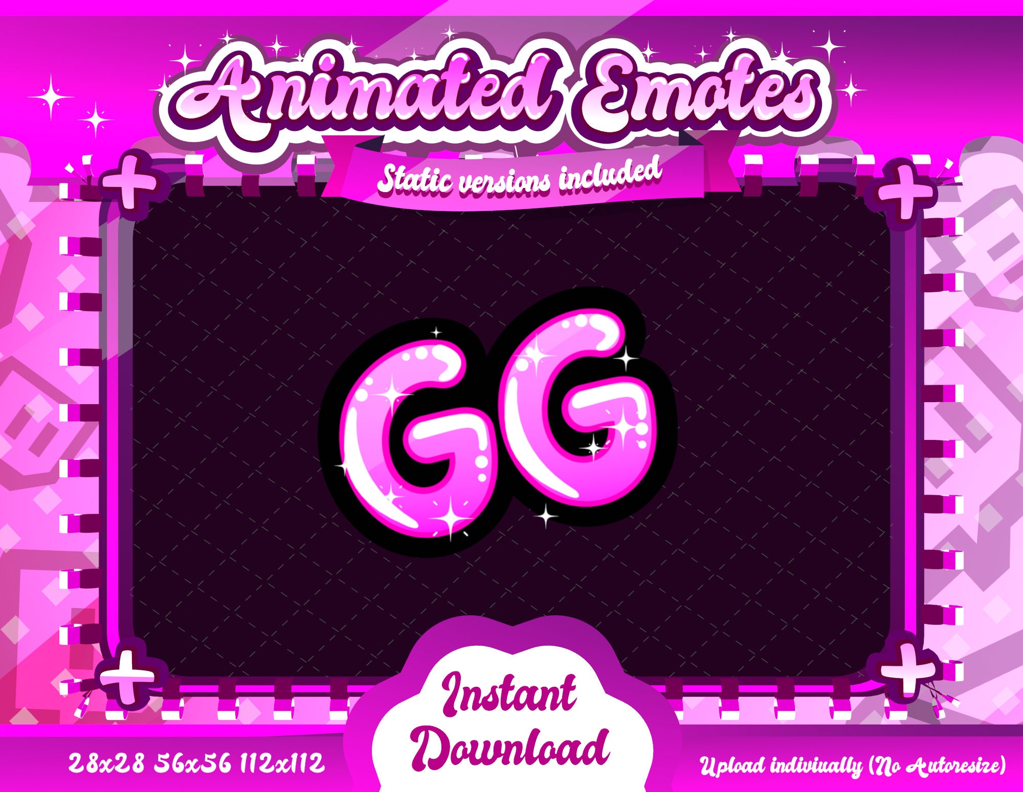 Text Emote Pack Animated Static, Animated Uwu Emote, Lets Go Emote, Uwu ...