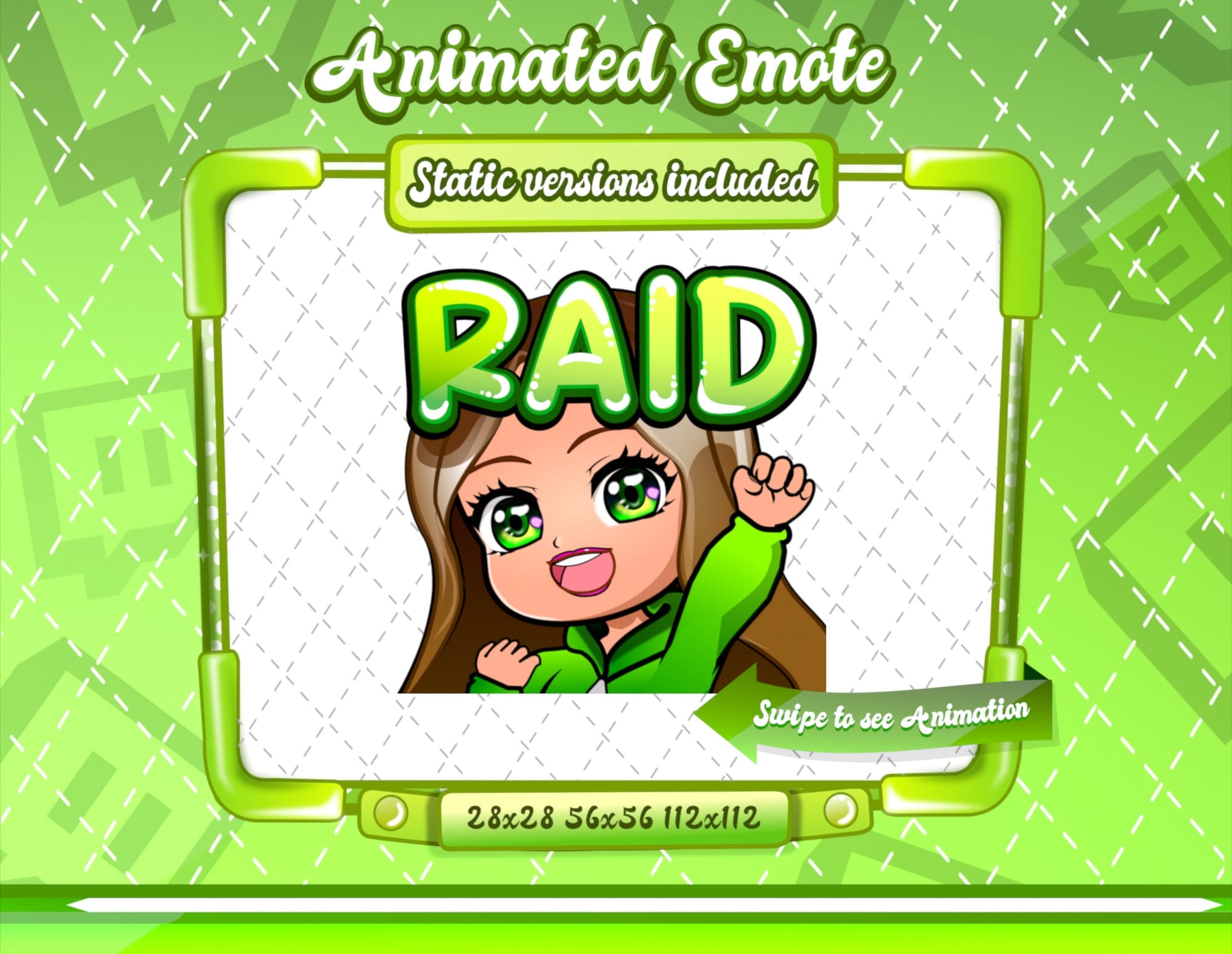 ANIMATED STATIC EMOTES Chibi Girl Emotes, Animated Brown Haired Emotes ...
