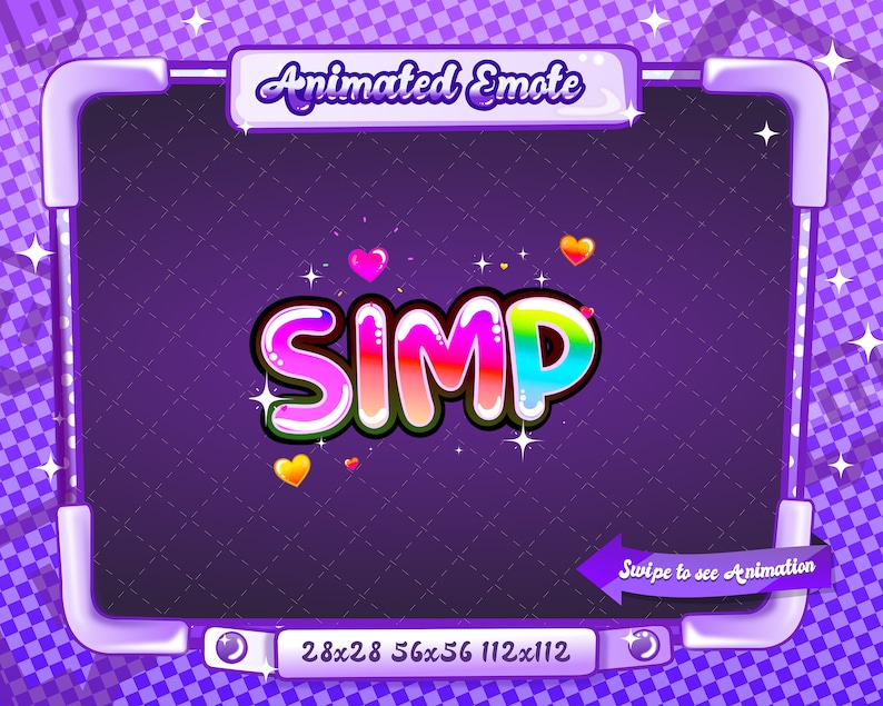ANIMATED STATIC EMOTE Simp Animated Simp Emote, Rainbow Simp Emote ...