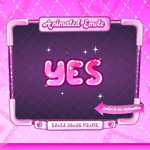 ANIMATED + STATIC EMOTE | Yes, Animated Yes Emote, Yes Sparkle Emote ...