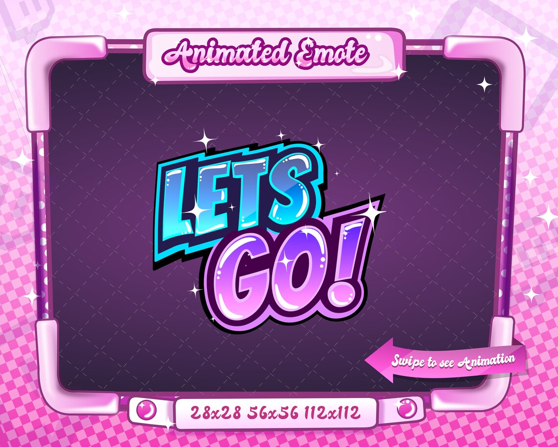 ANIMATED STATIC EMOTE Lets Go Animated Lets Go Emote - Etsy