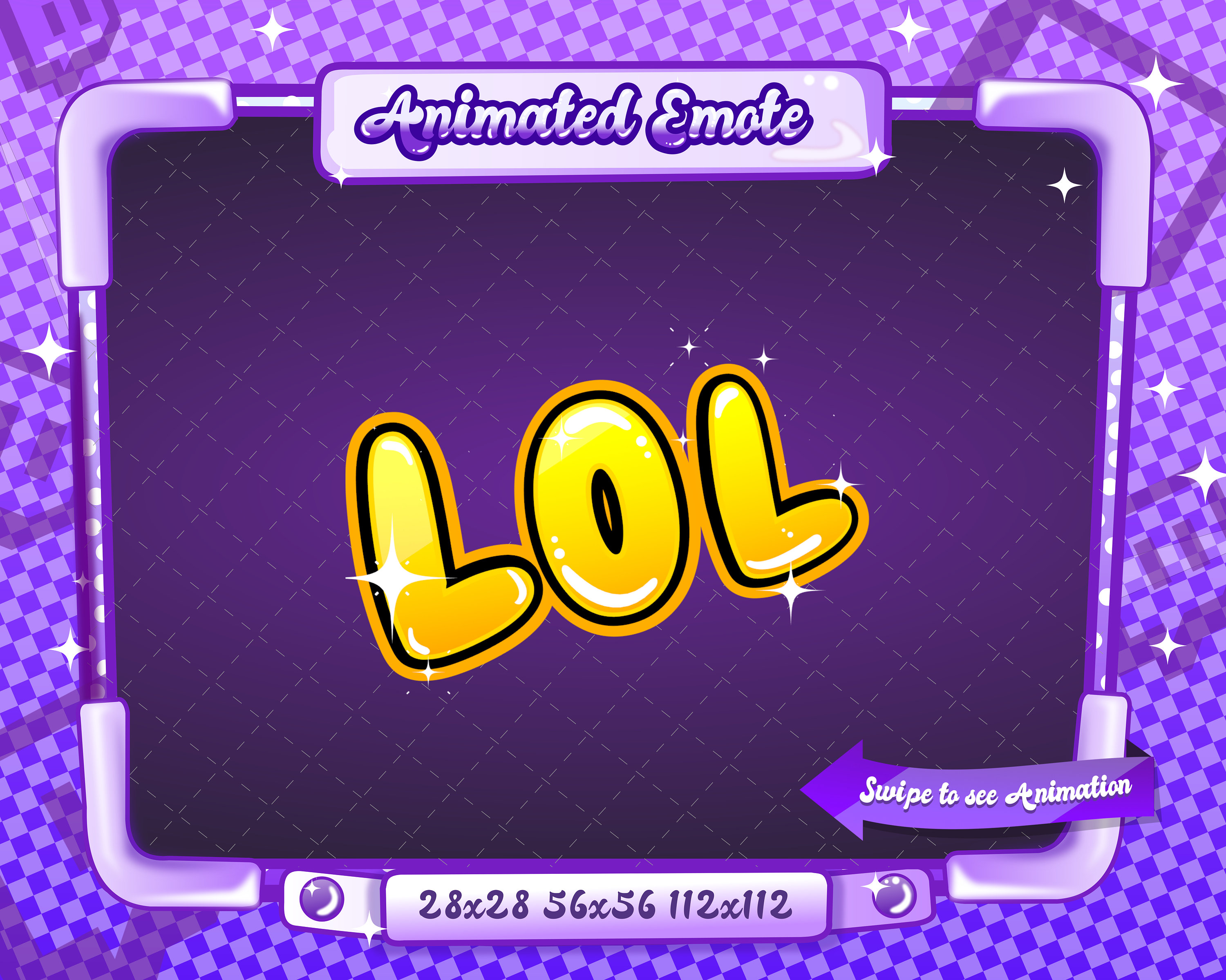 ANIMATED STATIC EMOTE Lol, Animated Lol Emote, Lol Sparkle Emote, Lol ...