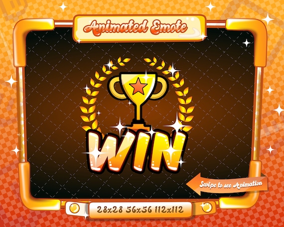 ANIMATED STATIC EMOTE Win Animated Win Emote Win Sparkle - Etsy