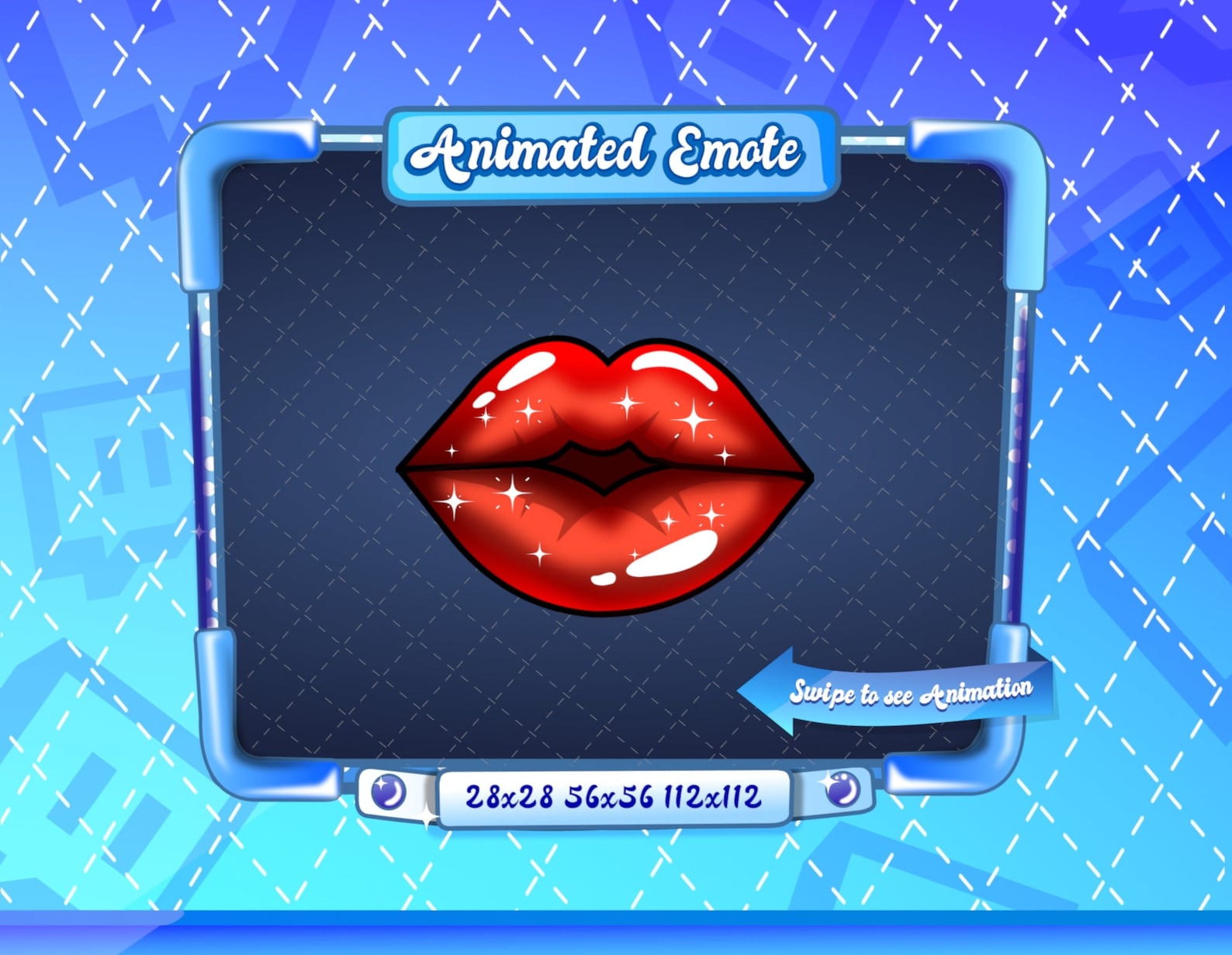 Animated + Static Pucker up Lips Emote for Twitch and Discord - Etsy